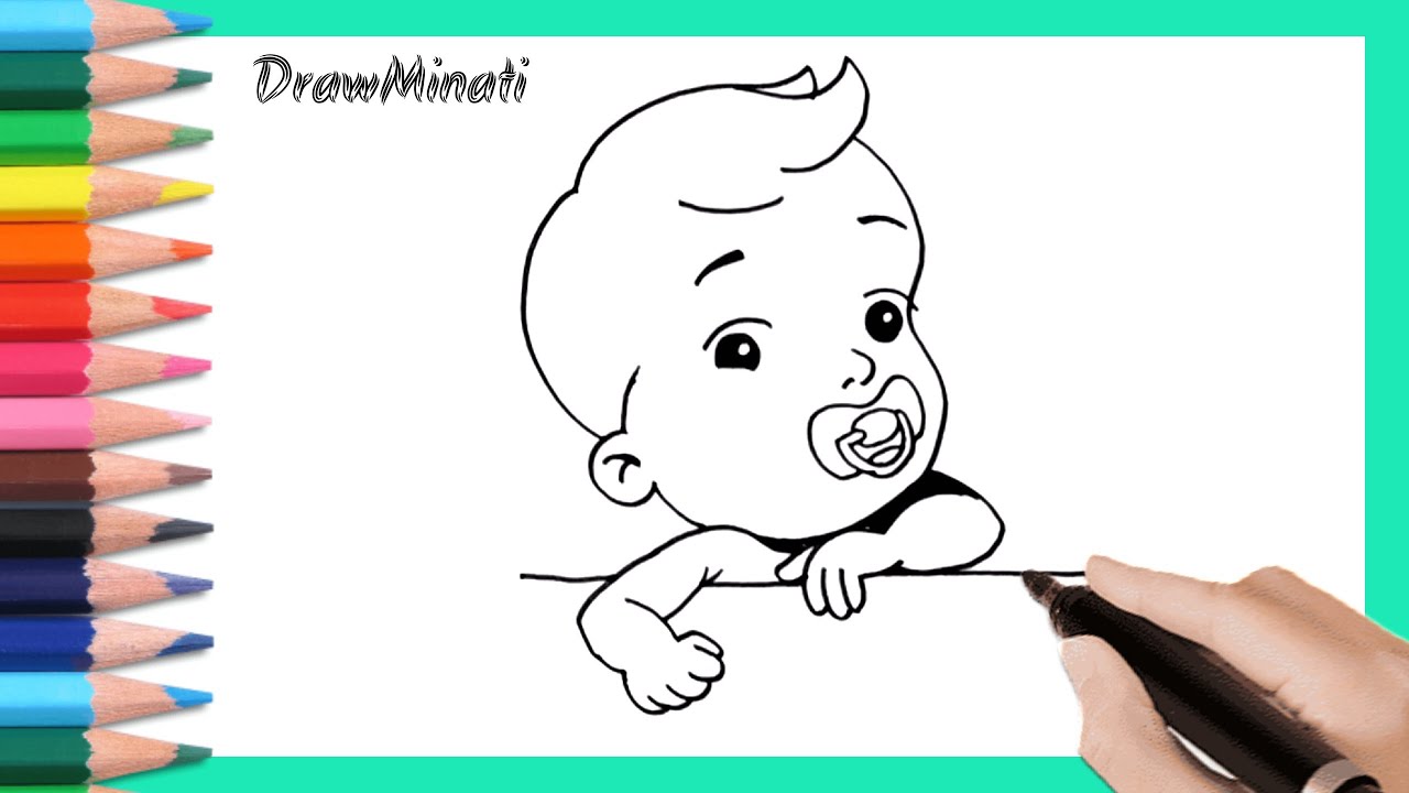 How to Draw a Cute Baby Drawing Very Easy for Beginners / क्यूट बेबी की ...
