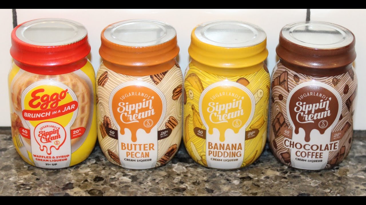 Sugarlands Sippin’ Cream Eggo Brunch in A Jar, Butter Pecan, Banana ...