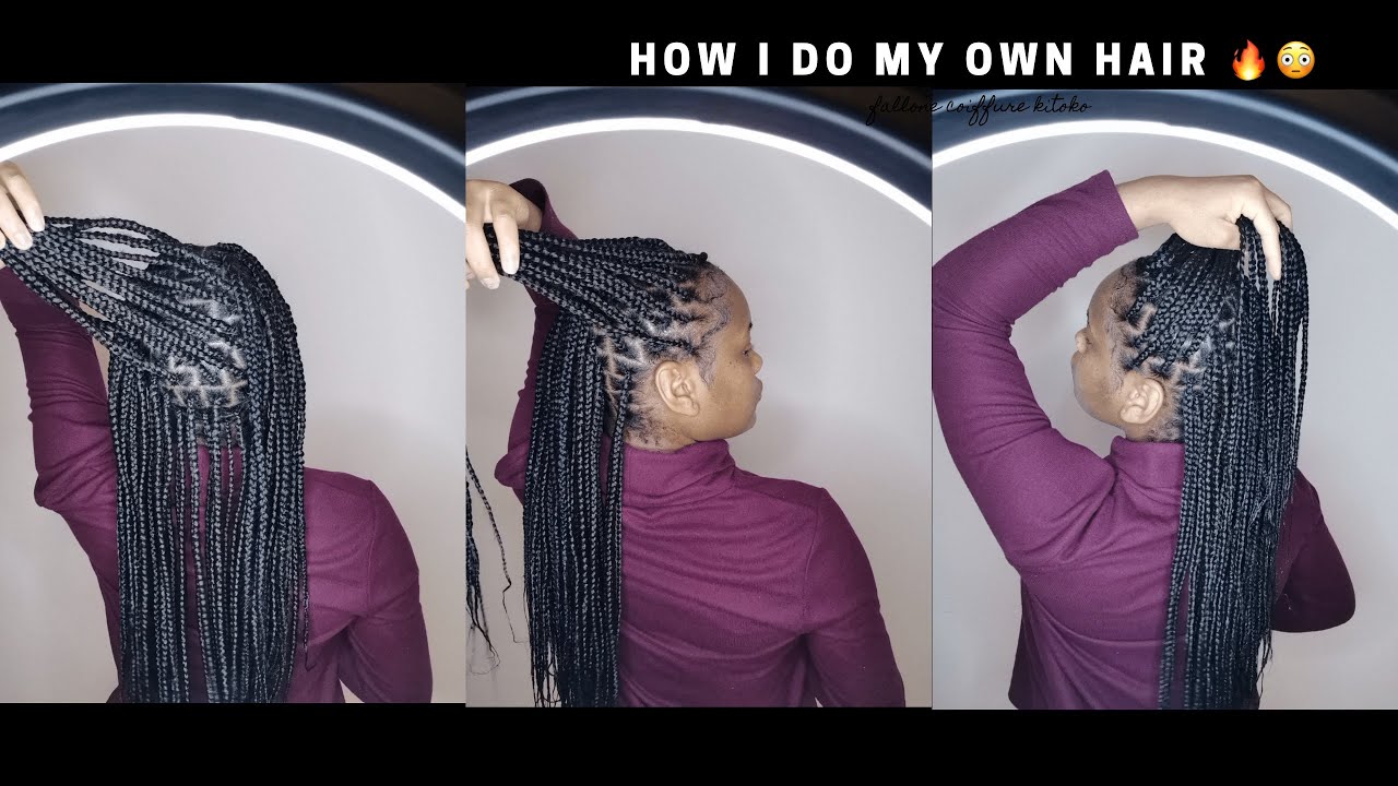 🔥😳Knotless braids: how i do my own hair step by step - YouTube
