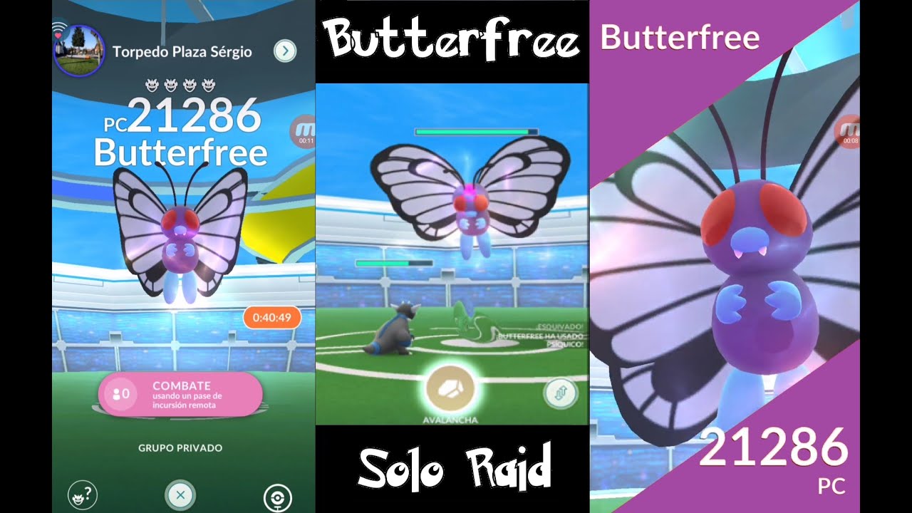 Mothra! - Butterfree Solo Raid (No Boost) - YouTube