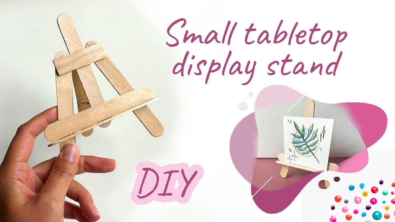 Small tabletop display stand DIY - YouTube