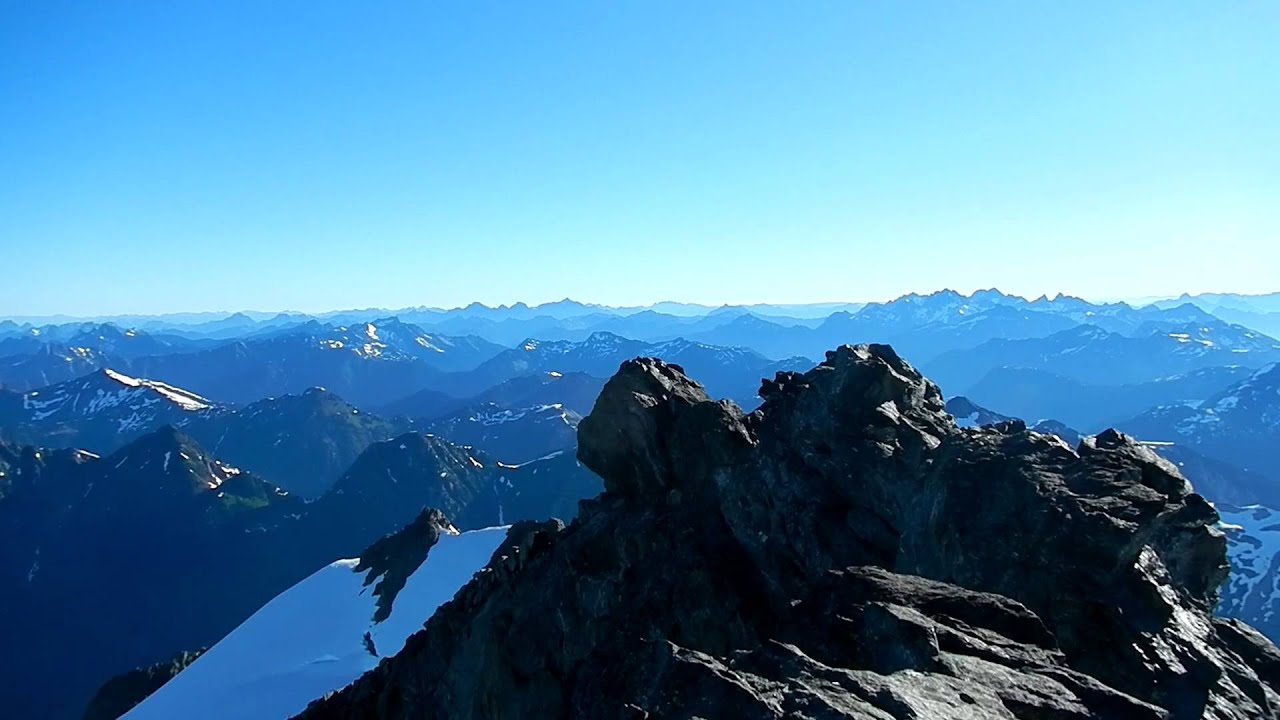 Panoramic view @ the summit 1 (Mt.Shuksan) - YouTube