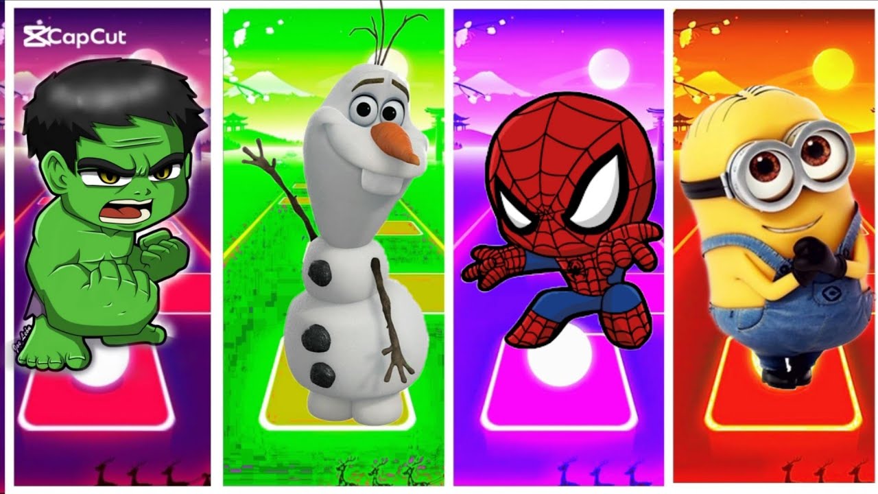 Shrek VS Frozen VS Spider-man VS Minions Coffin dance - YouTube