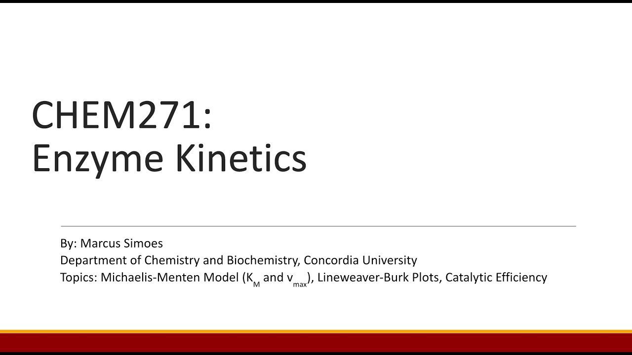 CHEM271: Enzyme Kinetics Practice Problems - YouTube
