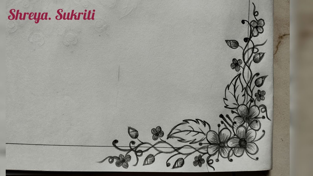 simple and easy border design step by step||border design for project ...