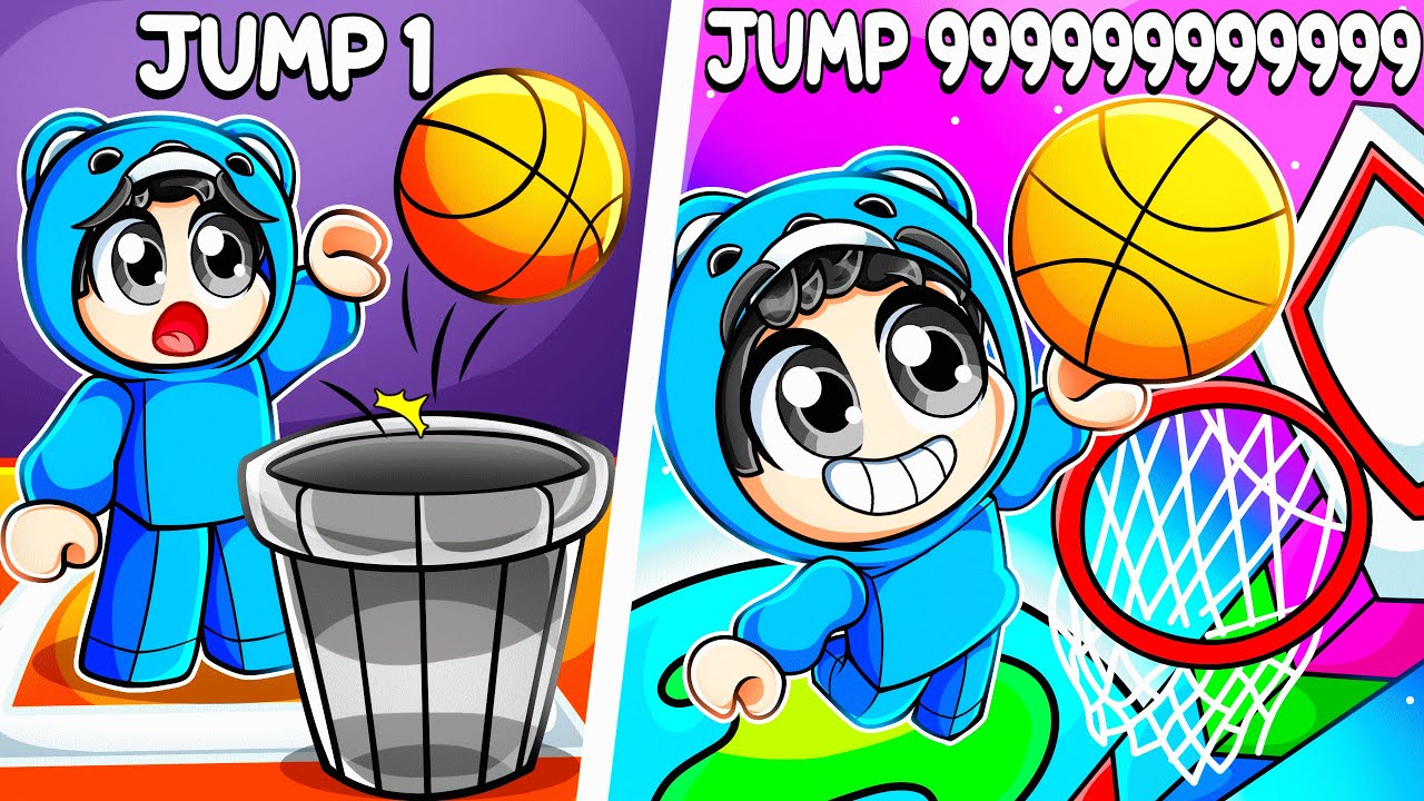 Jumping 9,138,093 FEET To SLAM DUNK In Roblox! - YouTube