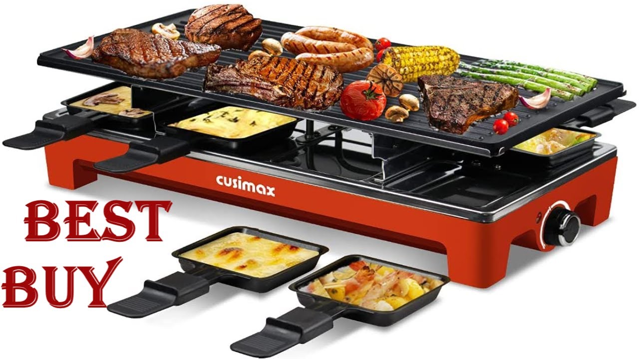 # Raclette Electric Portable 2 in 1 BBQ Grill Reversible N S plate ...