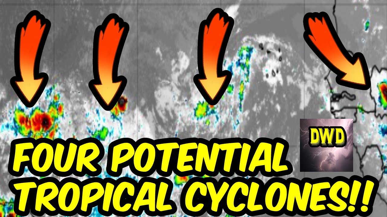 FOUR Potential Tropical Cyclones!!! - YouTube