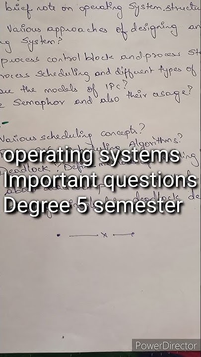 Operating systems | Important questions| Degree 5 semester | study2raise | - YouTube