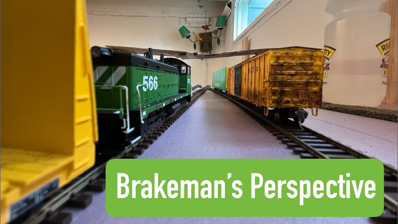 Model Train Ride! Realistic Perspective train ride in HO scale - YouTube