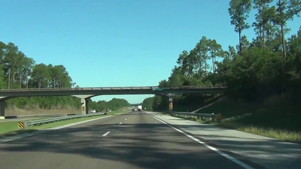 Alabama - Interstate 10 West - Mile Marker 60 to 50 - YouTube