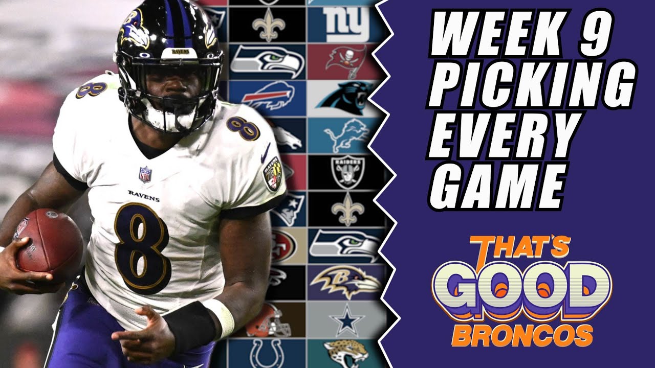 NFL Week 9 Picking Every Game - YouTube