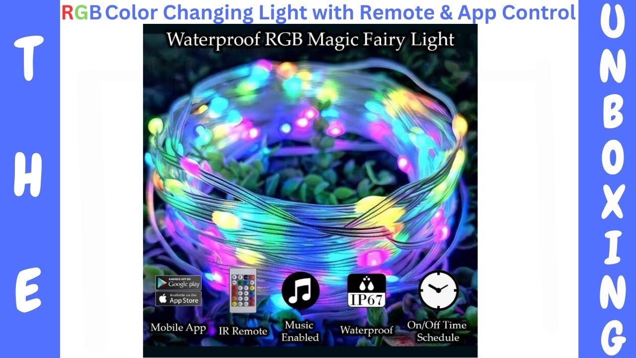 Nisco Smart Fairy Lights RGB Color Changing Light with Remote & App ...