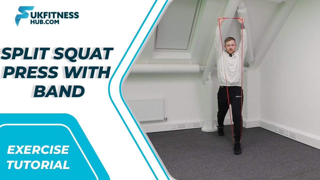 Exercise Tutorial: Split Squat Press With Band - YouTube