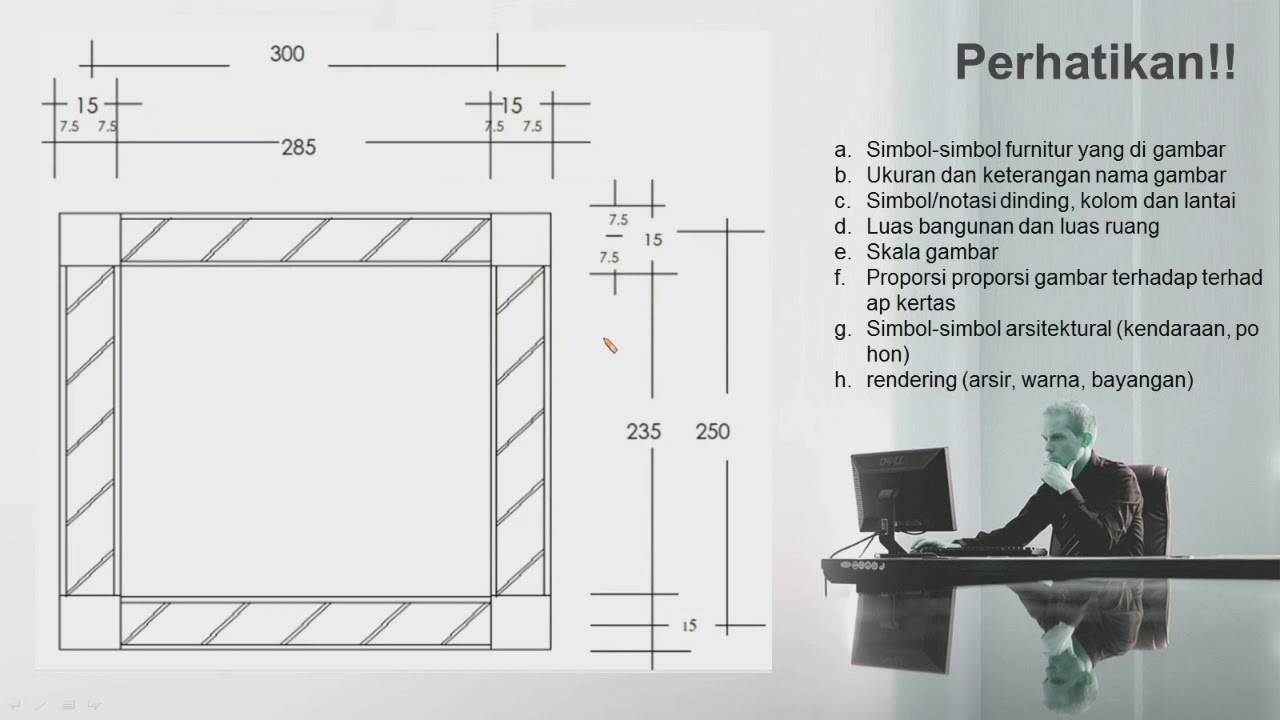 Materi GAMTEK Denah dan Potongan - YouTube