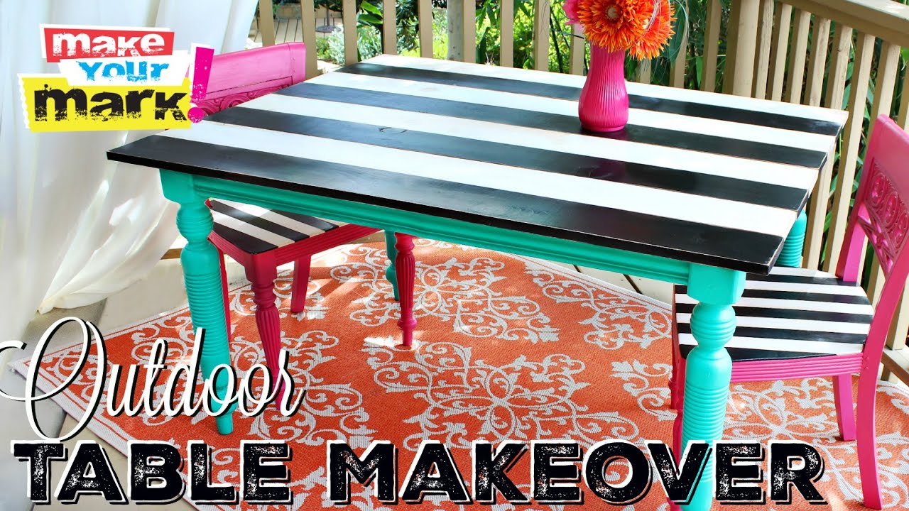 How to: Outdoor Table Makeover - YouTube