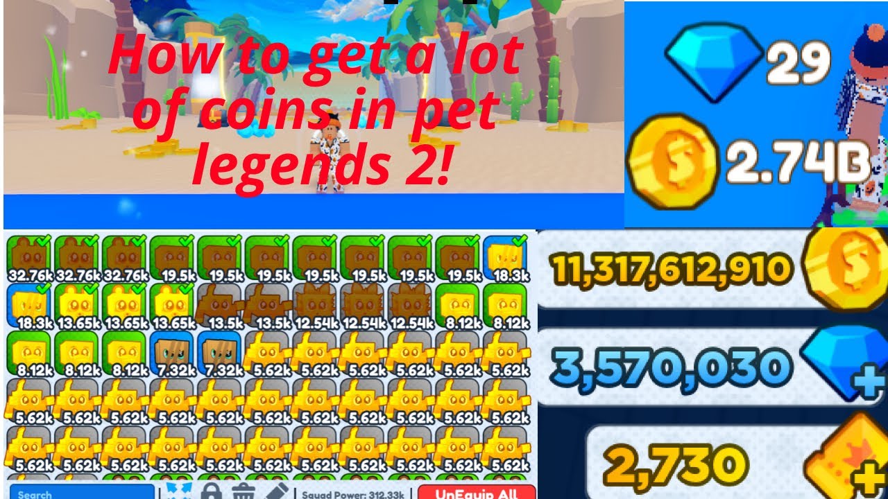 How to get coins fast in pet legends 2! - YouTube