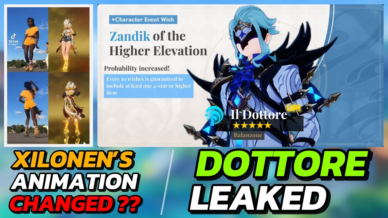 NEW UPDATE! EARLY DOTTORE LEAKED, VOICE LINES | XILONEN’S COPIED DANCE ...