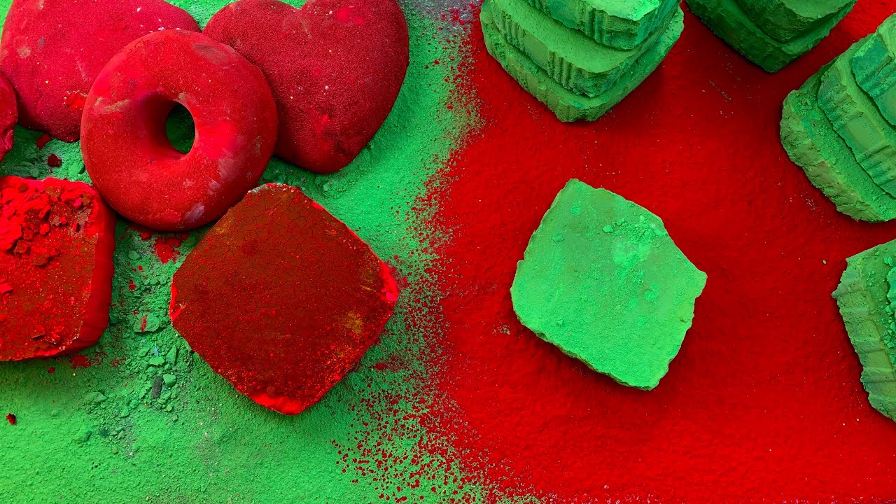 Deep So Rich Red and Green Oxichalk and Iron Oxide Pigmented Chalk Sof ...