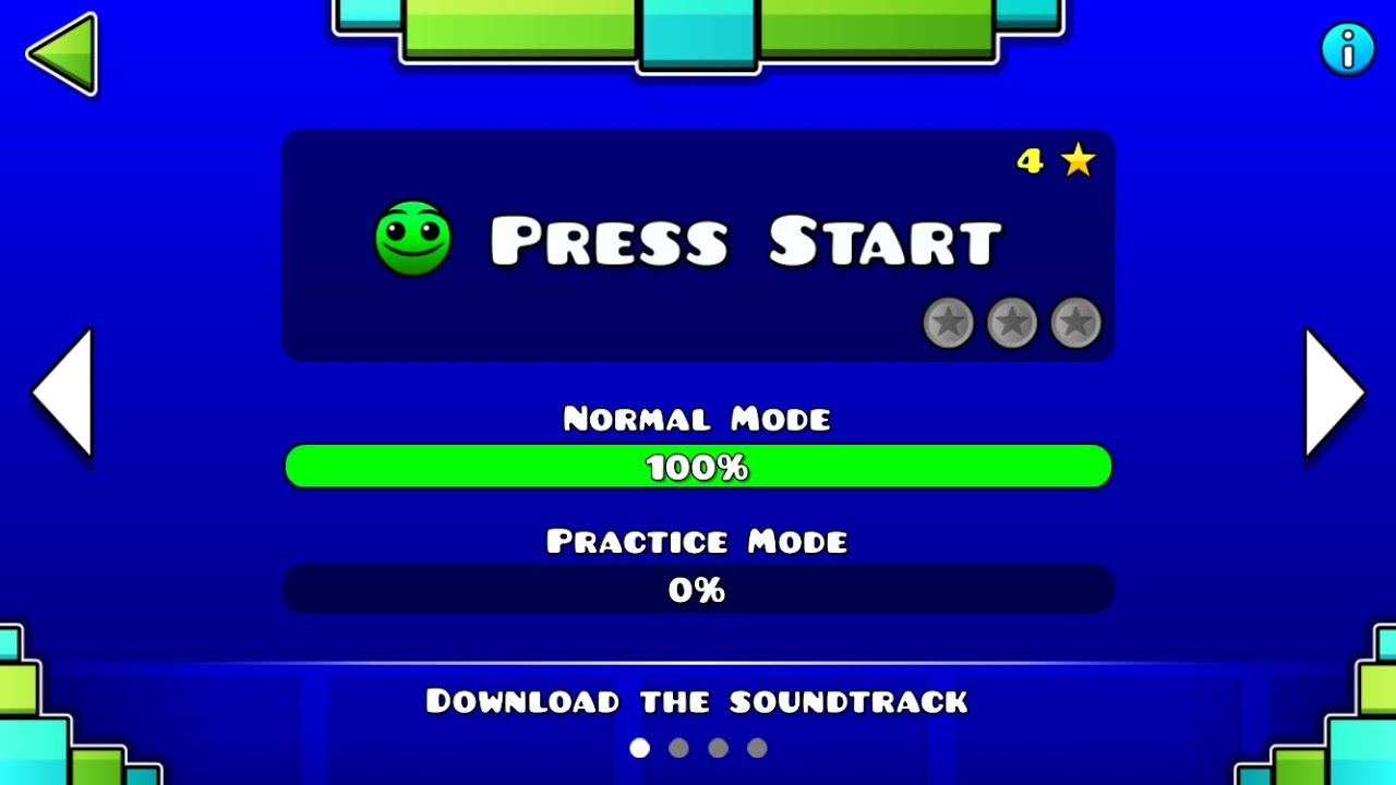 Press start geometry dash - YouTube
