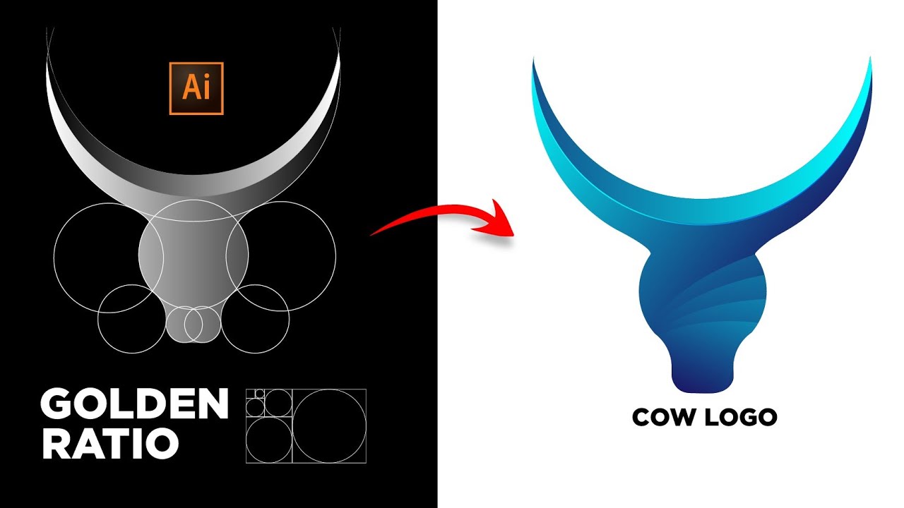 How To Design a Logo With Golden Ratio | Adobe Illustrator Tutorial ...