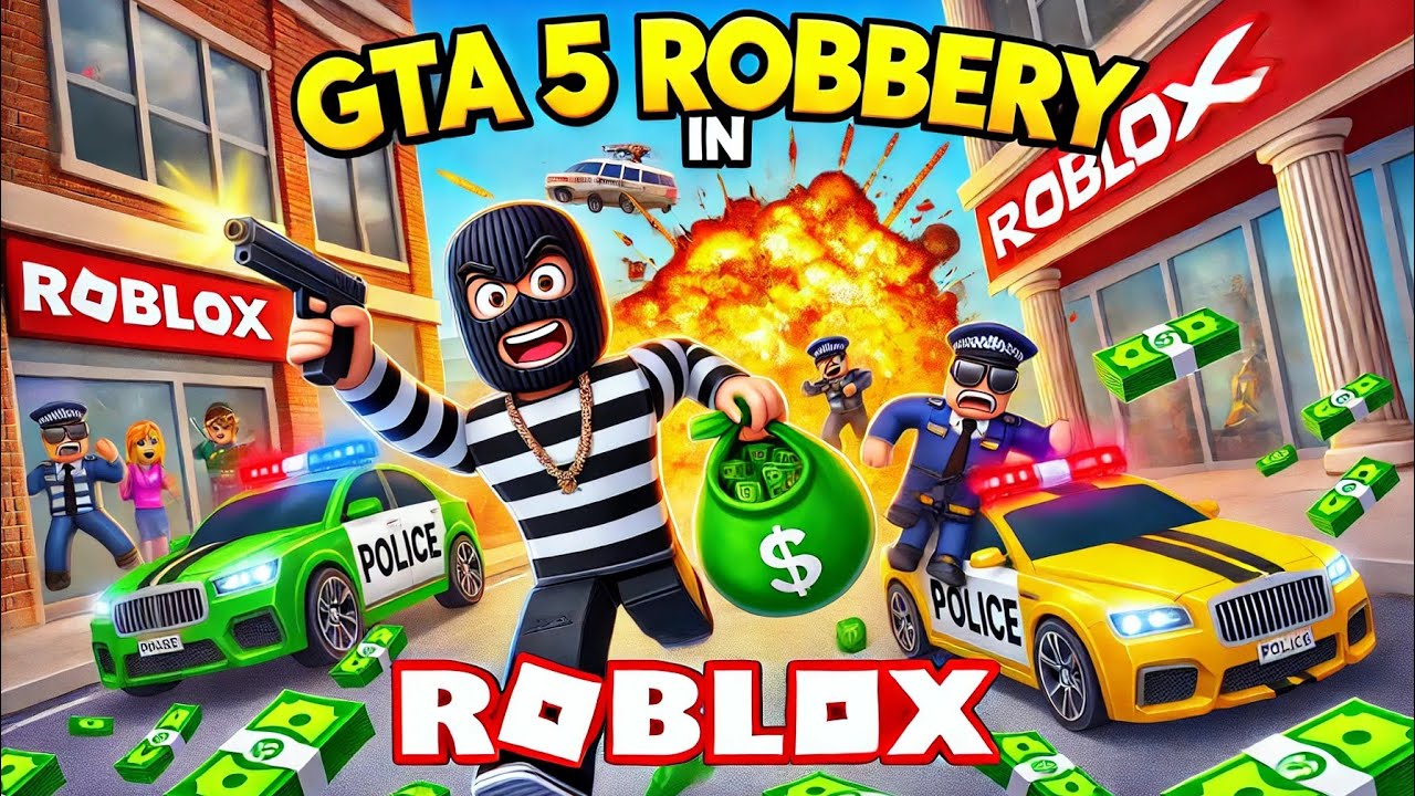GTA 5 ROBBERY IN ROBLOX! 😂 - YouTube