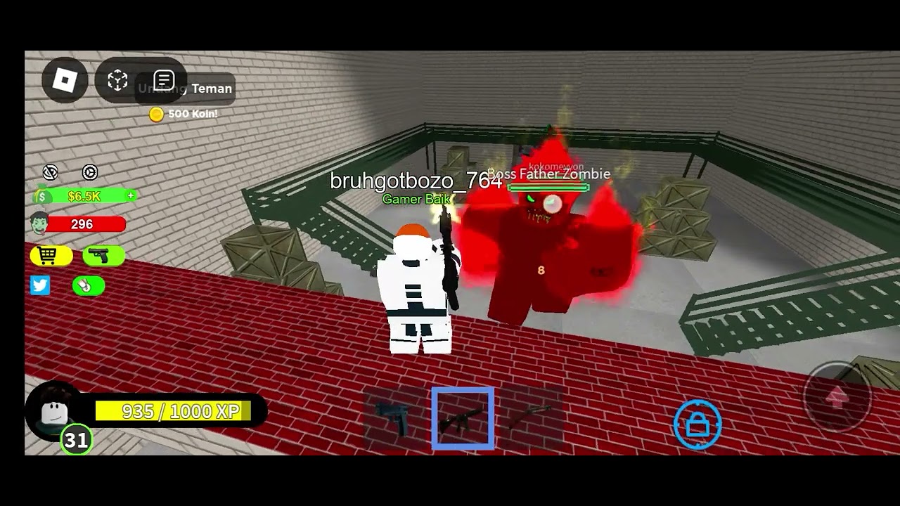 zombie fighting #roblox - YouTube