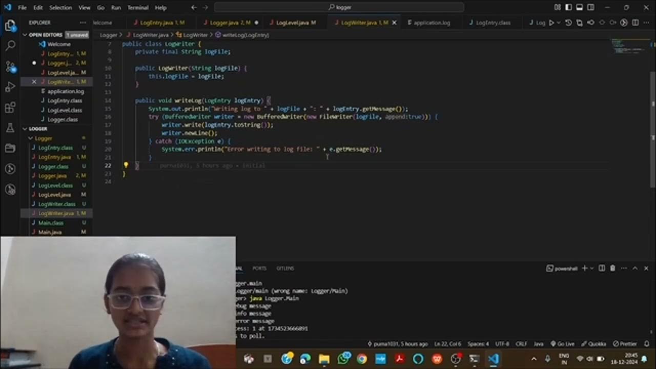 Logger system low level design using java - YouTube
