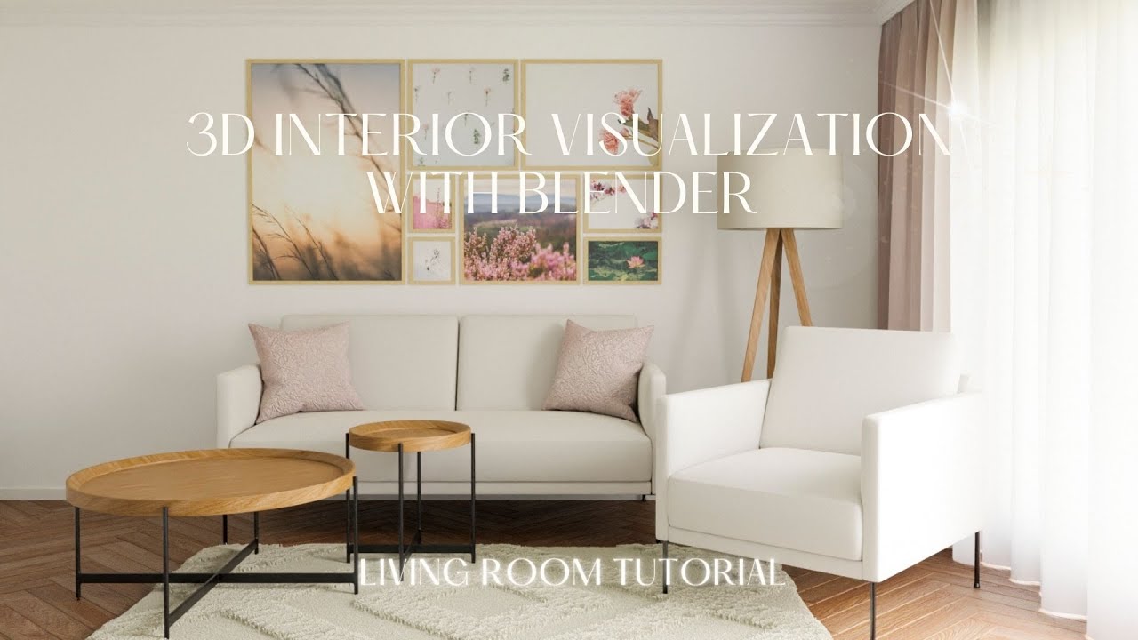 3D Interior Visualization with Blender: Living Room Scene | Blender Tutorial - YouTube