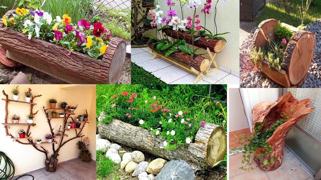 Most Beautiful Ideas from Wooden Logs | Wood Logs for Garden Decorating ...
