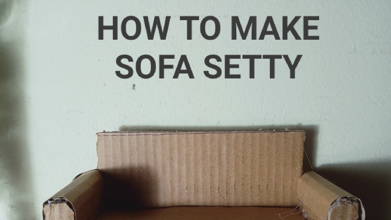 how to make minicture sofa setty - YouTube