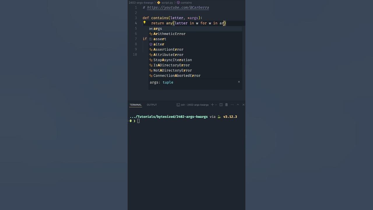 The SMART way to handle arguments dynamically #python #coding #howto - YouTube