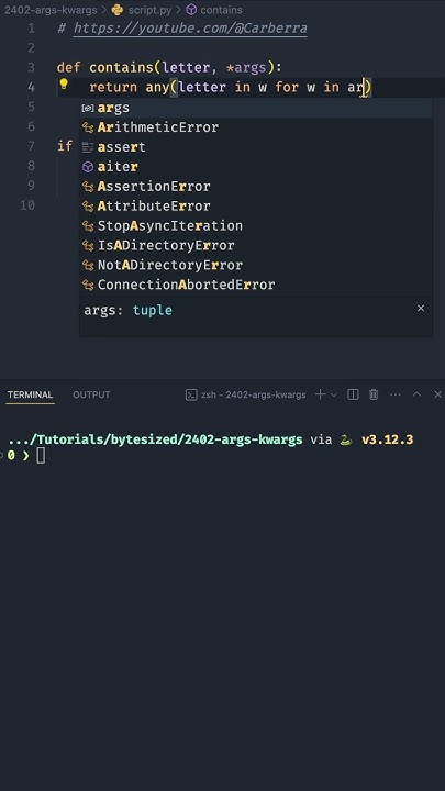 The SMART way to handle arguments dynamically #python #coding #howto - YouTube