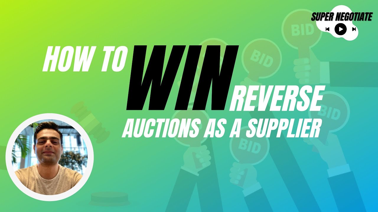 HOW TO WIN REVERSE AUCTIONS AS A SUPPLIER - YouTube