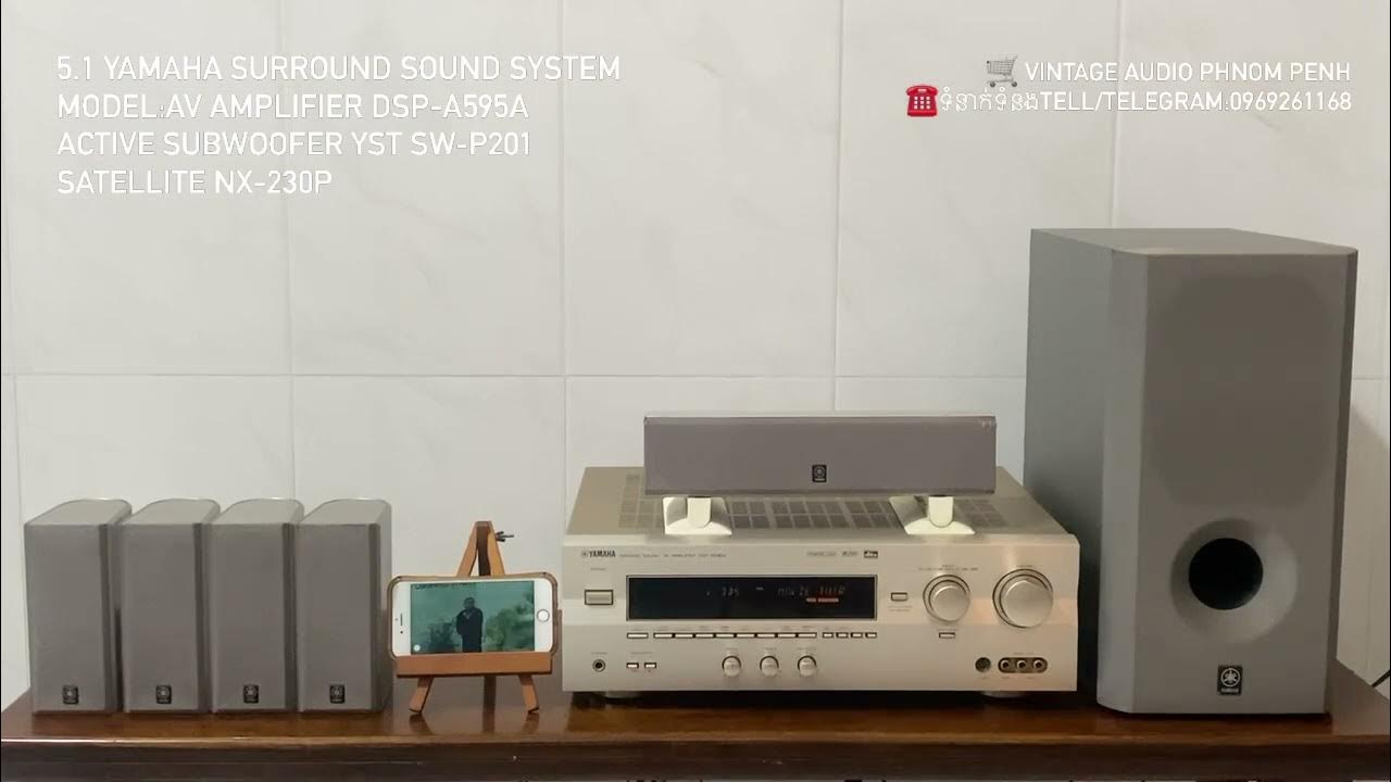5.1 YAMAHA SURROUND MODEL:AV AMPLIFIER DSP-A595a ACTIVE SUBWOOFER YST SW-P201/SATELLITE NX-230P ...