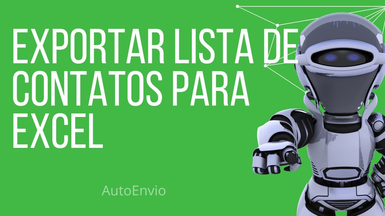 Exportar lista de contatos para o Excel - YouTube