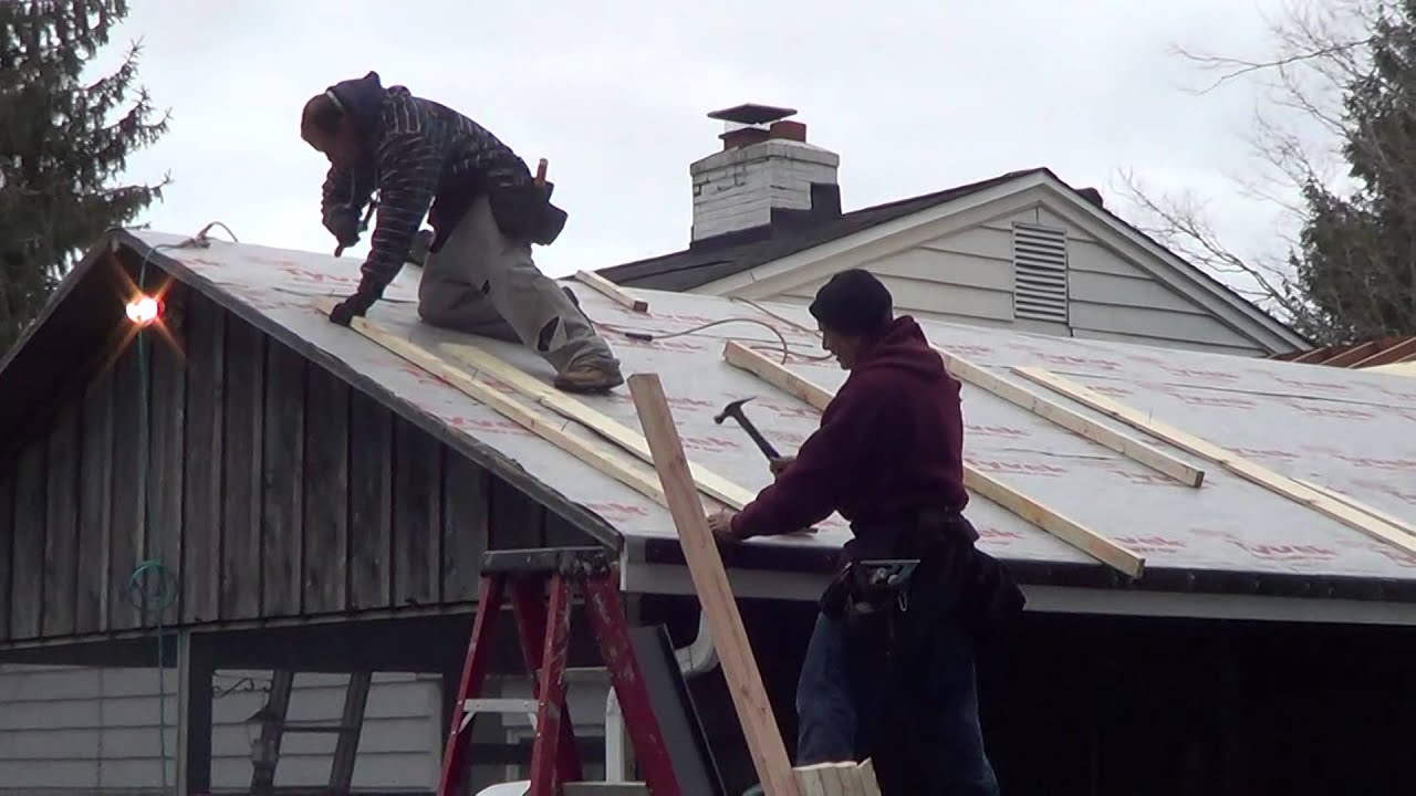 How To Install Furring Strips And Plywood Decking YouTube