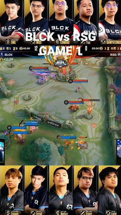 BLCK vs RSG GAME 1 MPL-PH S11 PLAYOFFS DAY 3 #MPLPhilippines #LakasNgPinas #MPLPlayoffs - YouTube