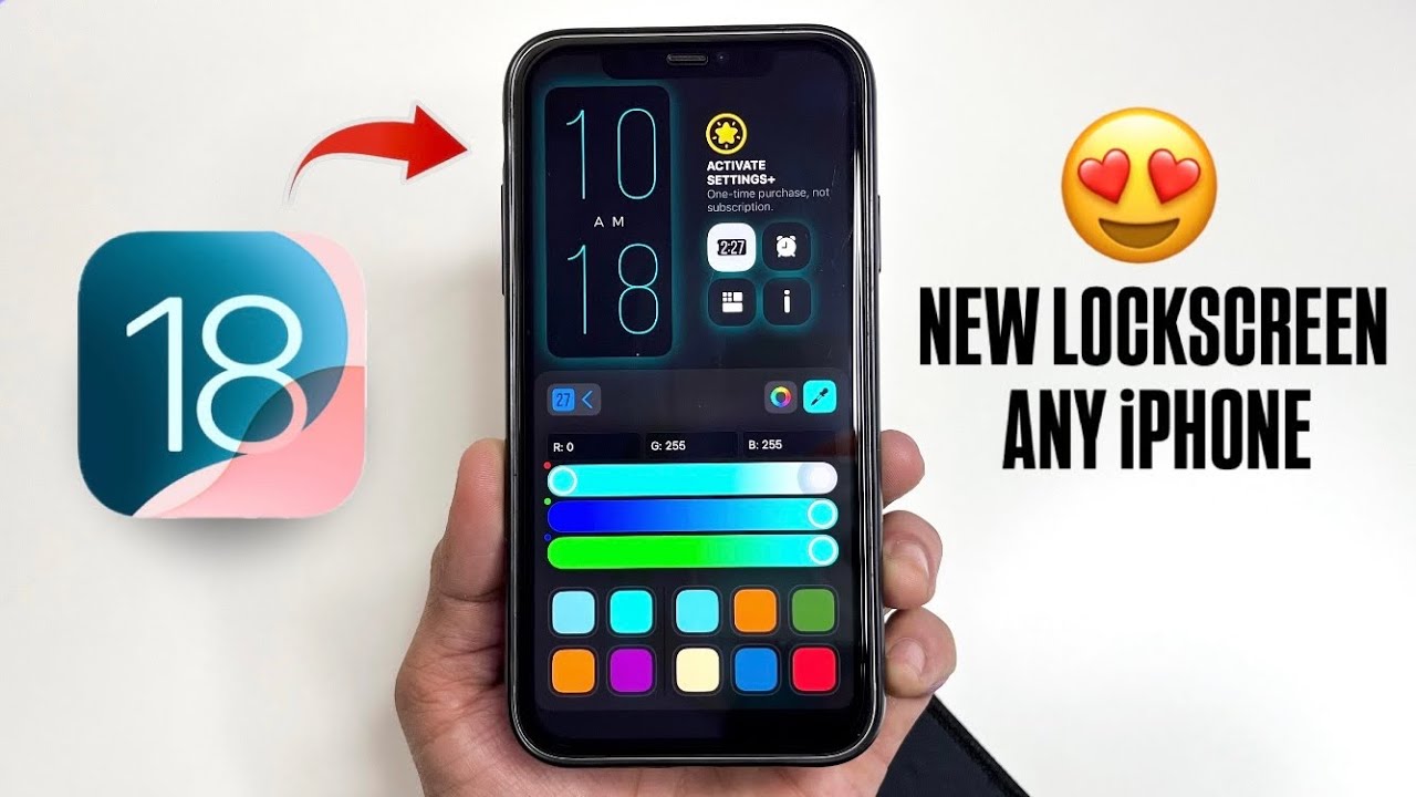 iOS 18 New Modern LockScreen Customisation - Enable on any iPhone - YouTube
