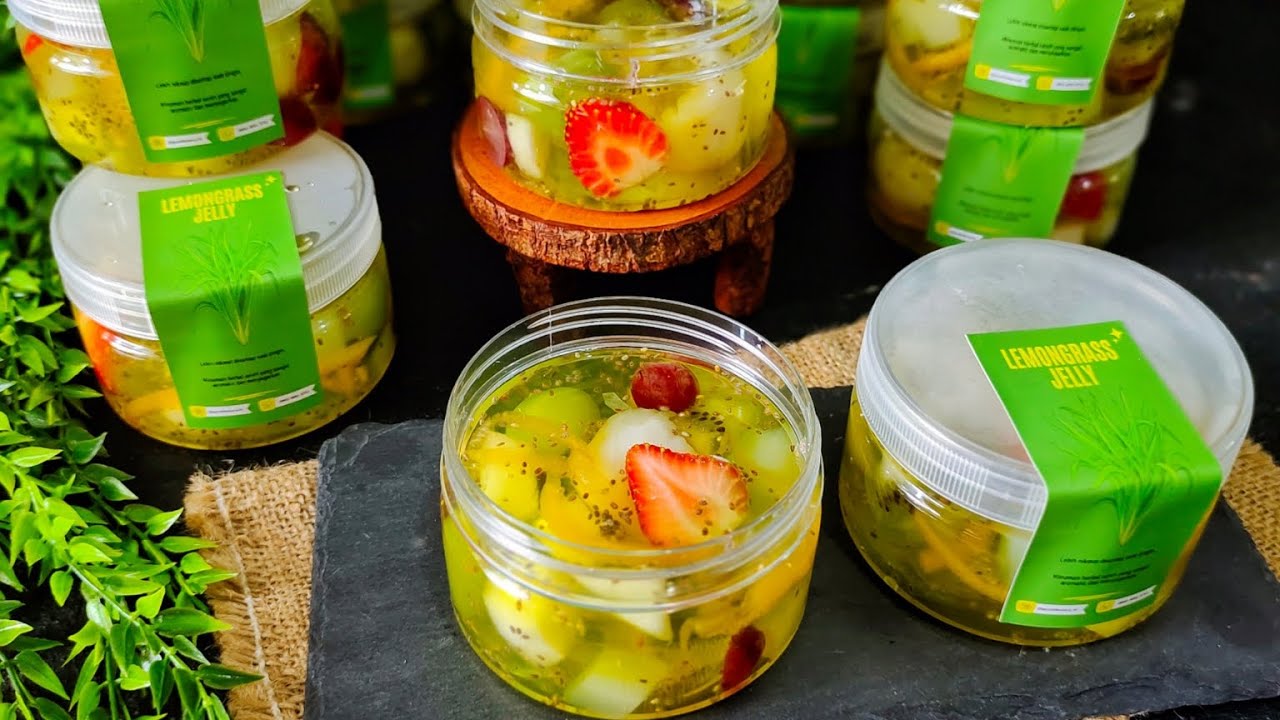 Minuman rumahan ala resto. Dessert Drink Lemongrass Jelly. Mudah dan ...