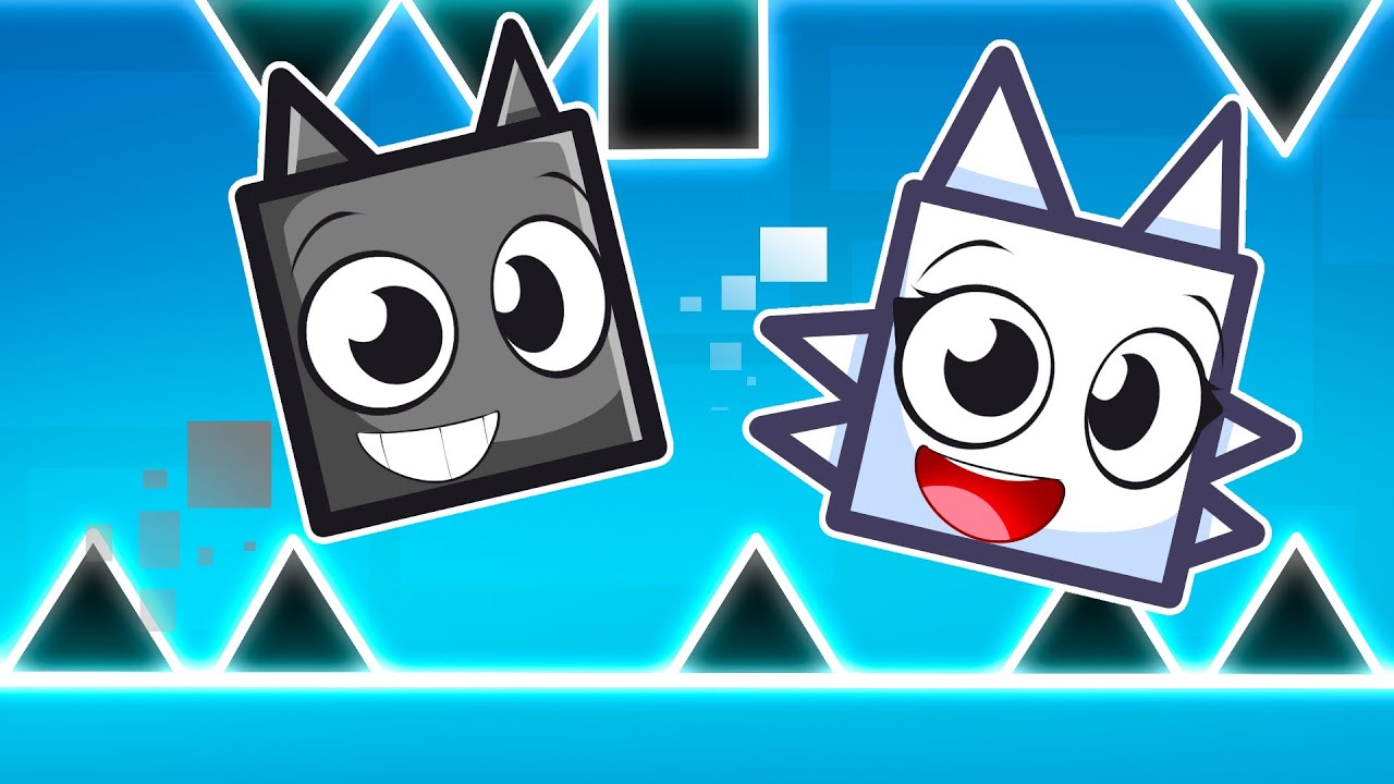 Wenda e Gray JOGARAM Geometry Dash! - YouTube