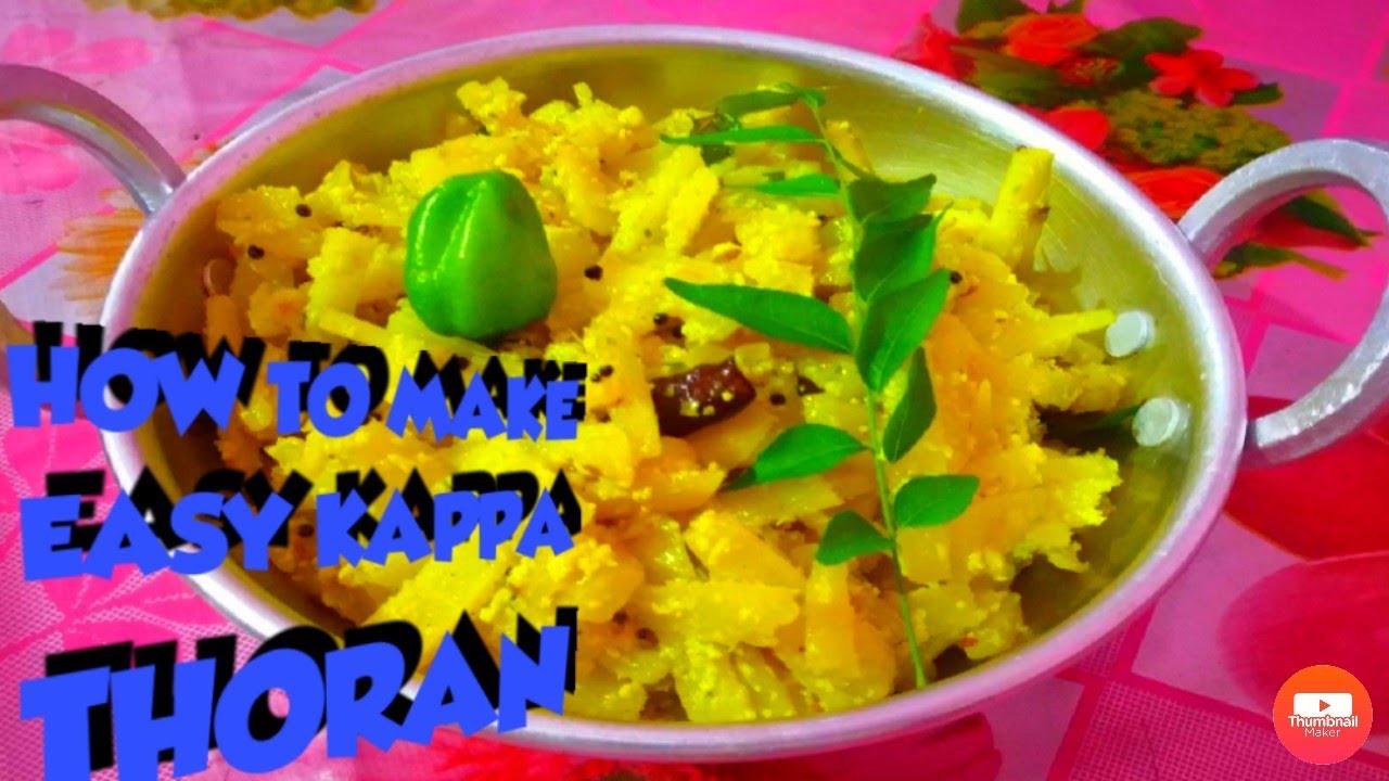 How to make Kerala style kappa//maricheeni Thoran//traditional Kerala ...