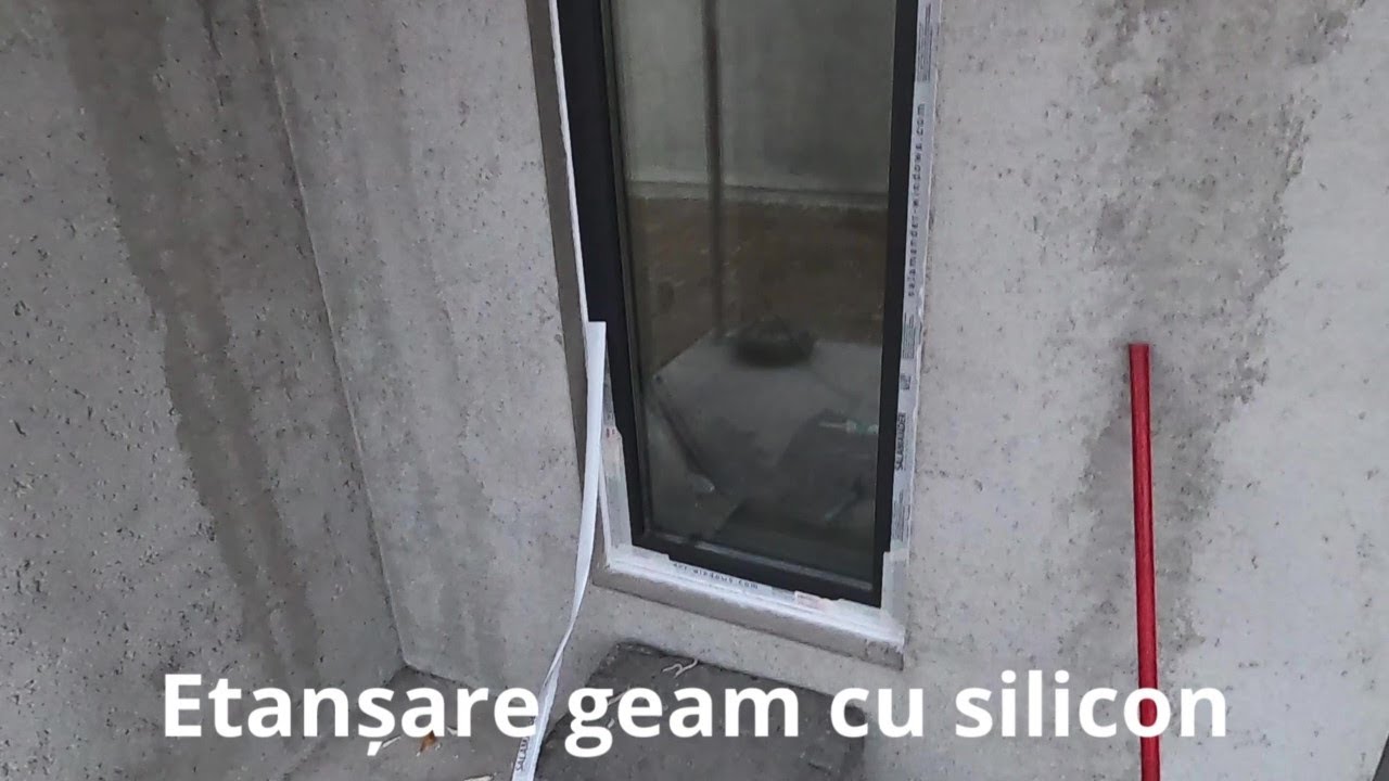 Etansare geam cu silicon - YouTube