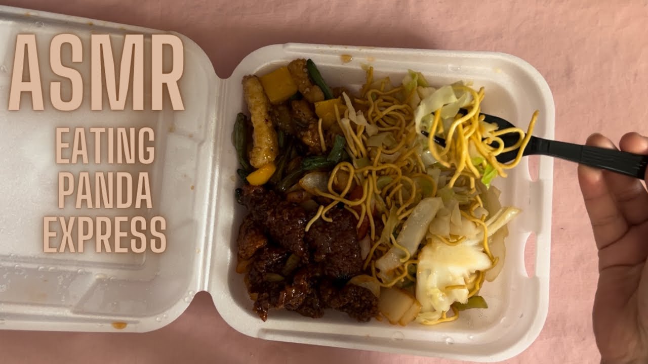 ASMR eating Panda Express - YouTube