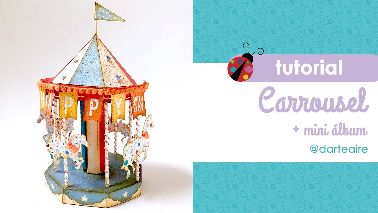 Carrousel de papel DIY 🎠 Regalo de cumpleaños hecho a mano - YouTube