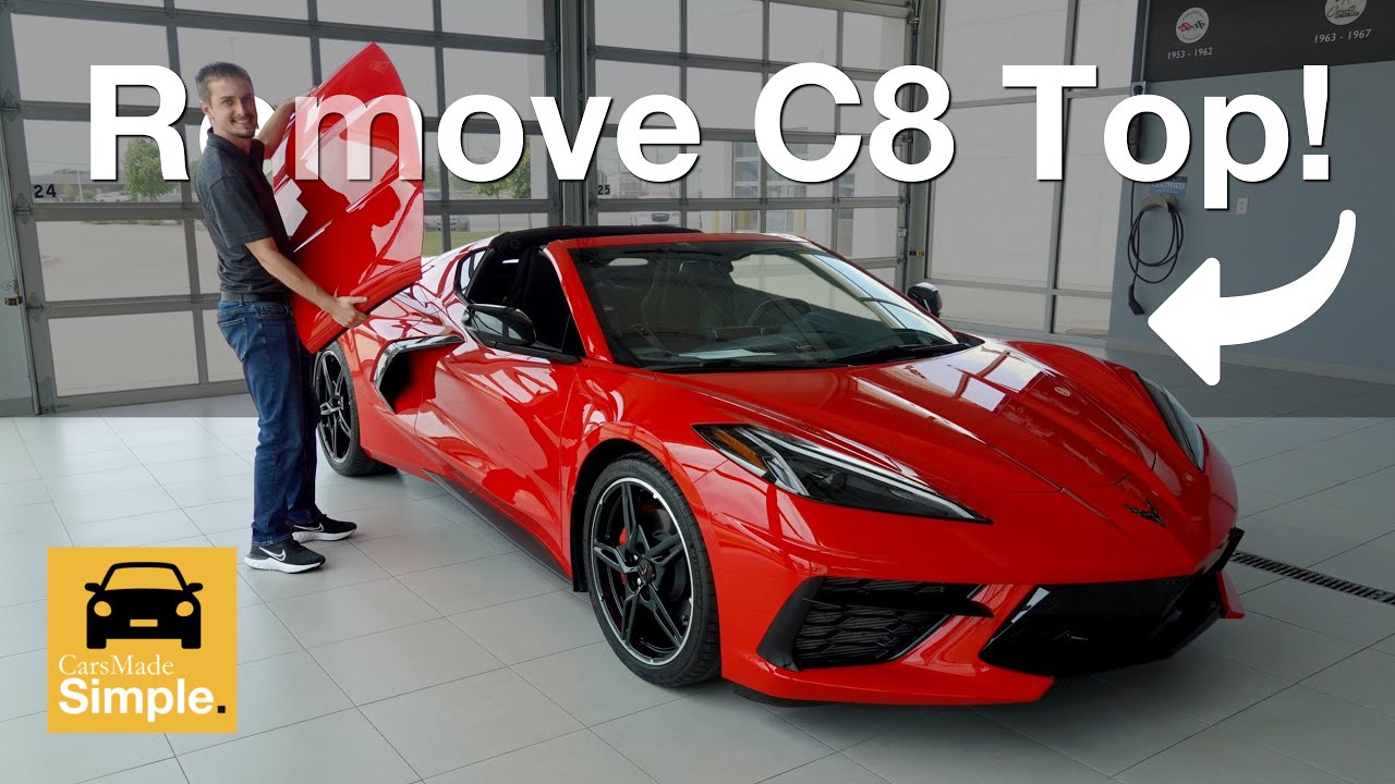How To: Remove Corvette C8 Top and Store in Trunk - YouTube
