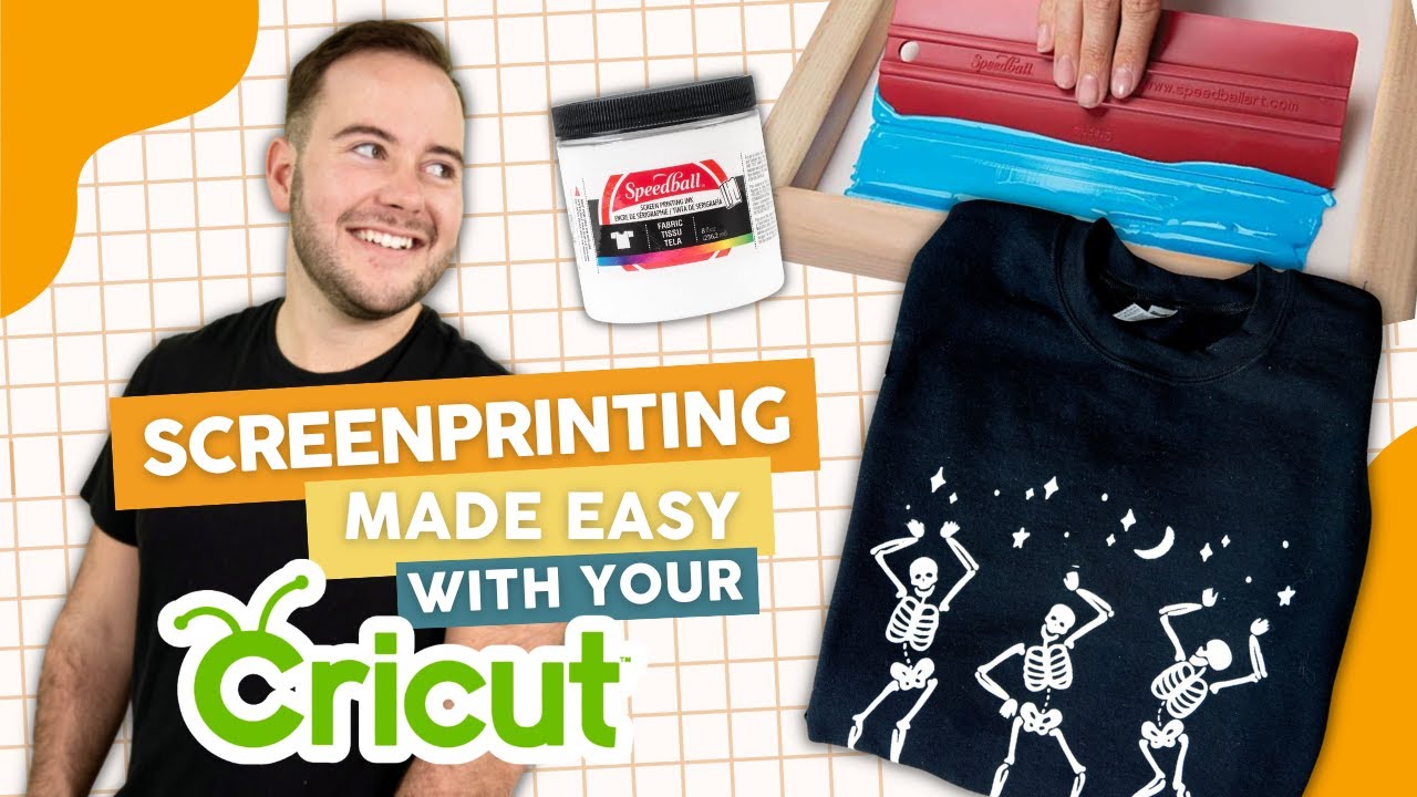 Screen Printing Made Easy with Your Cricut // Trendy Skeleton Crewneck ...
