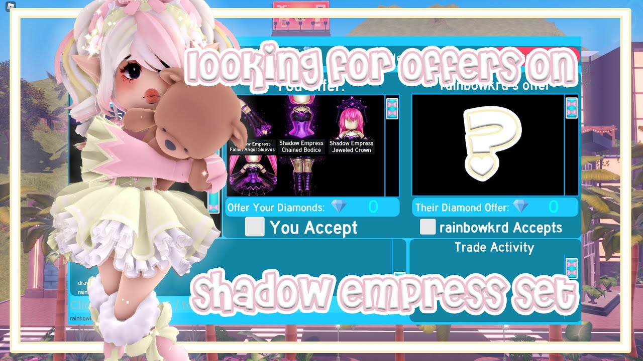 LOOKING FOR OFFERS ON SHADOW EMPRESS SET 🕷🖤 | Royale High - YouTube