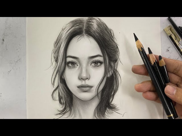 Realistic Drawing Of A Girl