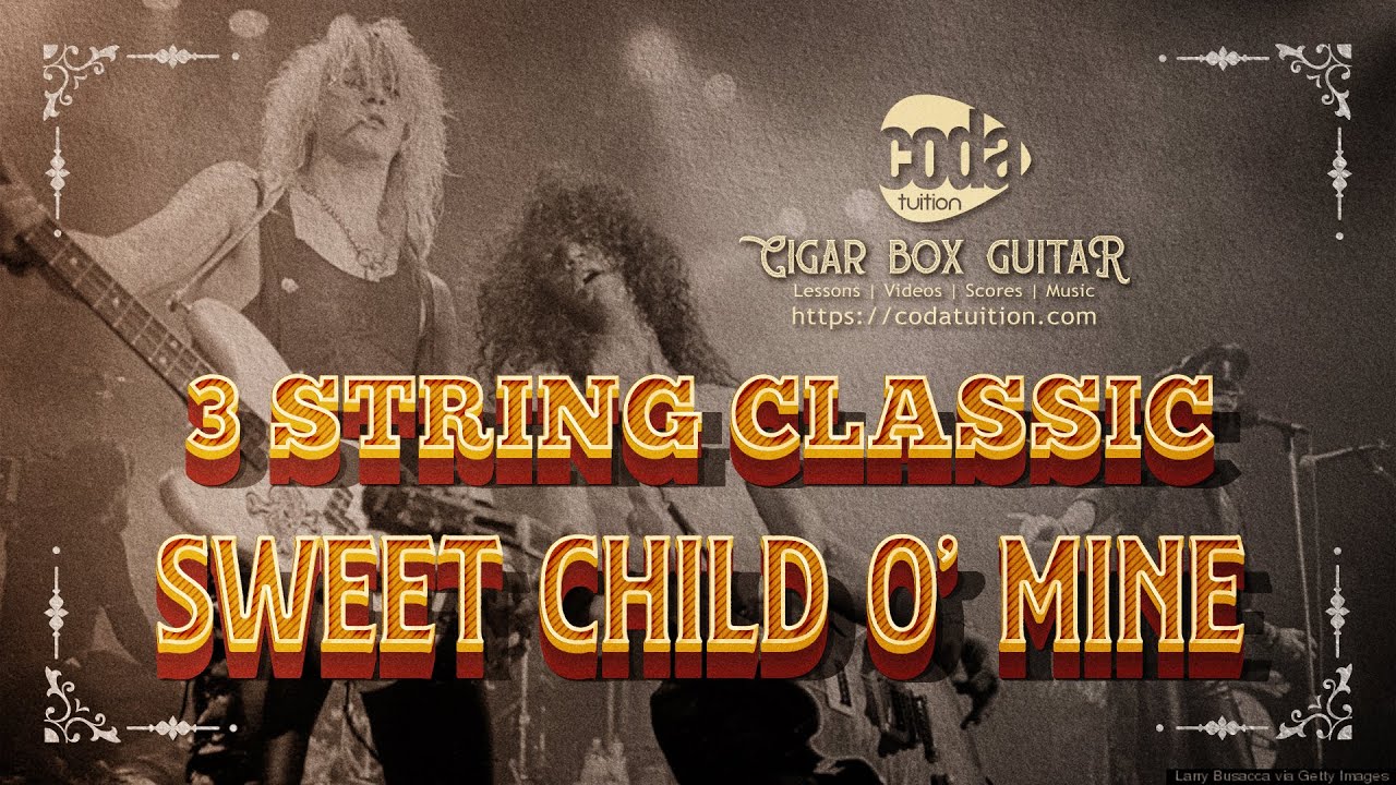 How to play Sweet Child O' Mine - 3 string DGB tuning - YouTube
